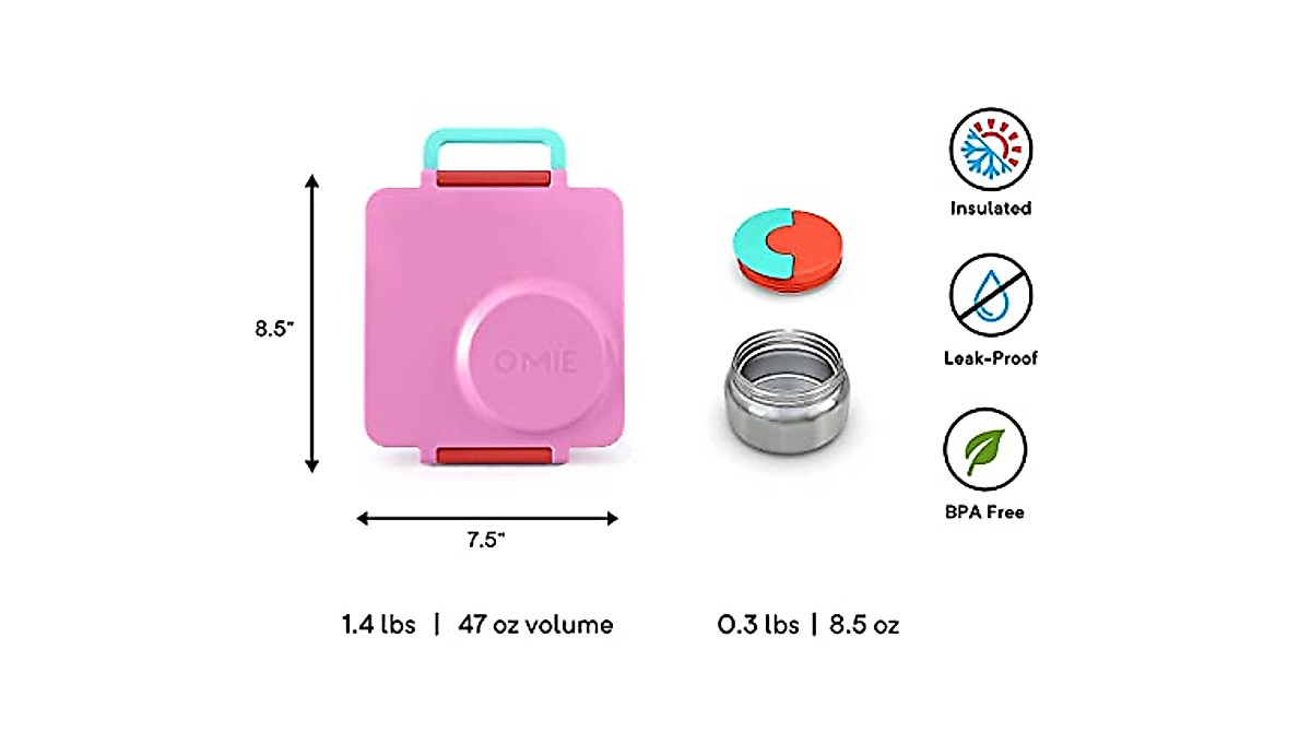 OmieBox Deluxe Bundle - Insulated Kids Bento with Thermos & Utensils