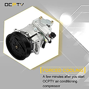 OCPTY Air Conditioning Compressor CO 11323C for Land Rover LR2 for Volvo S60 S80 V70 XC60 XC70 XC90 1.6L 2.0L 2.5L 3.0L 3.2L 2008-2016