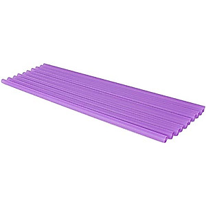 Made in USA Pack of 250 Jumbo Purple (10" X 0.28") Individually Wrapped Plastic Smoothie Drinking Straws (Non-toxic, BPA-free)
