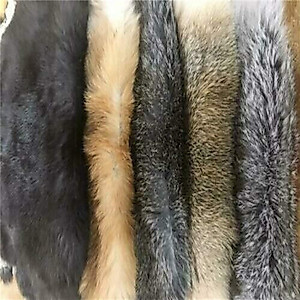 Assorted Natural Rabbit Skin Fur Pelts Grade Craft with Sewing Quality Leather 10" by 14" with Sewing Quality Leather for Decoration, Cat/Dog Toys, Sewing, or Crafting Fur Hide (5PCS Bulk)