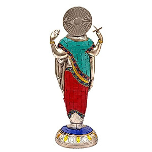 Amazon Brand - Umi Dhanvantri Dhanvantari God Idol Statue Inlay Work (Height 18.5 Inch)