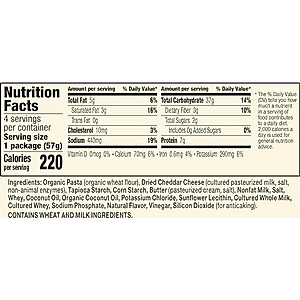 Annie's White Cheddar Microwave Mac and Cheese with Organic Pasta Cups, 4 Ct, 8.04 oz