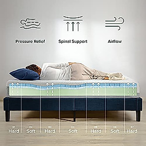 ZINUS 8 Inch Ultra Cooling Gel Memory Foam Mattress, King, Cool-to-Touch Soft Knit Cover, Pressure Relieving, CertiPUR-US Certified, Mattress in A Box, All-New, Made in USA