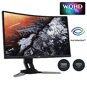Acer XZ321QU bmijpphzx 31.5" Curved WQHD (2560 x 1440) Monitor with AMD FREESYNC Technology | 1ms | 144Hz Refresh | HDR Ready | (Display Port, Mini Display Port & 2 x HDMI Ports),Black