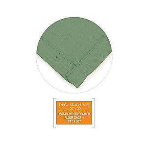 MUkitchen Flour Sack Towels Dish Cloths, White, 24 x 36 inch, Cotton, Set of 3