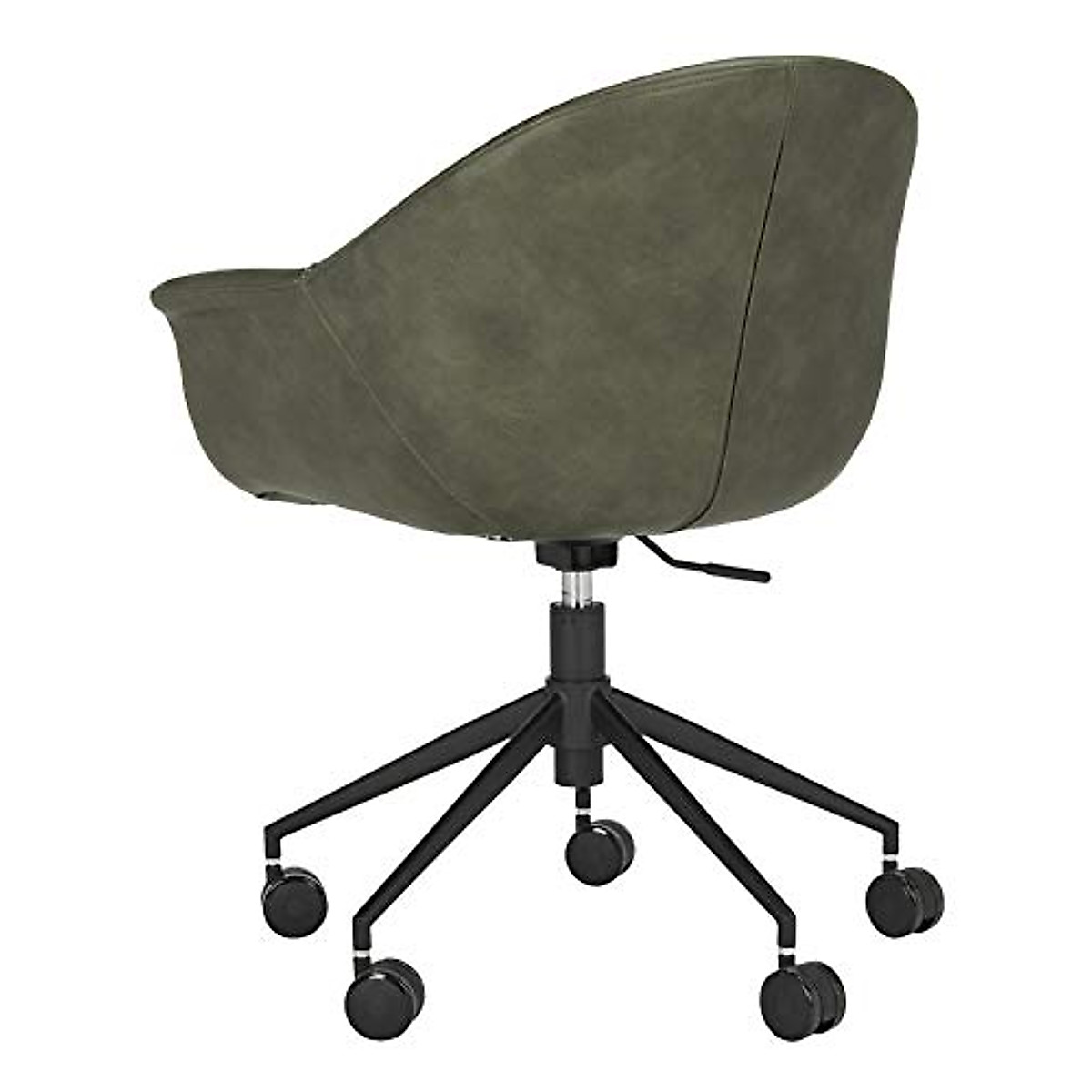 Safavieh Home Ember Green Faux Leather and Black Office Chair