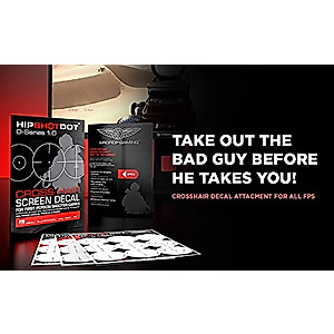 HipShotDot D-Series Tech Pack - Reusable Transparent Aim Sight Assist TV Decals - Gaming Television or Monitor Decal for FPS Video Games Compatible with PC, Xbox & PlayStation (1.0 Green)