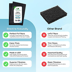 Breathe Naturally - Hapf600 HEPA Carbon Filter Replacement for Holmes Air Purifiers - High Efficiency Carbon Air Cleaner Filters - Compatible with Holmes HAPF600 Series - (2 Pack Carbon Filter C)