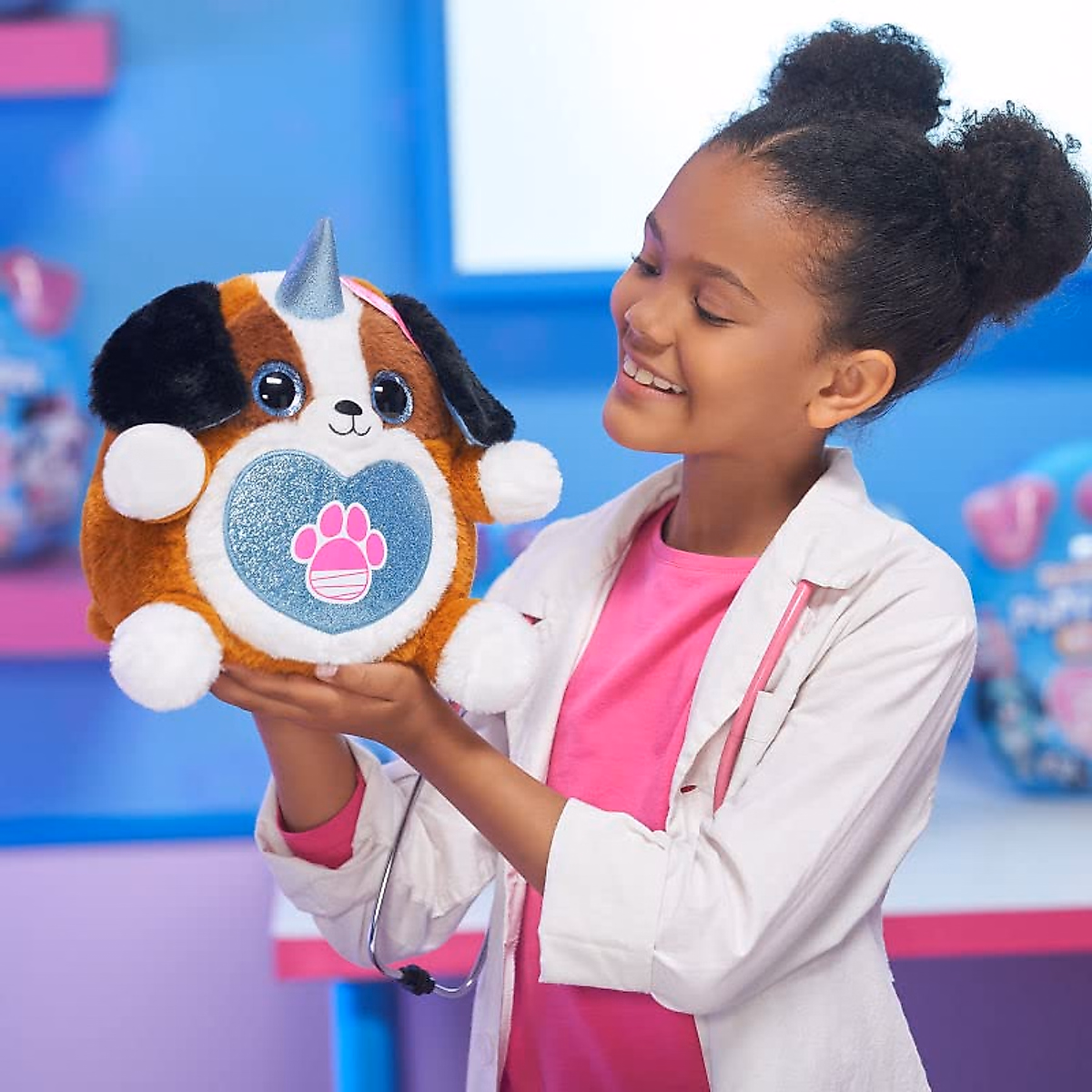 Rainbocorns Puppycorn Rescue (Husky) by ZURU, Collectible Plush, Stuffed Animal Girl Toys, Surprise Egg, Stickers, Syringe Slime, Ages 3+ for Girls, Children, 9.06 x 7.87 x 11.02 inches