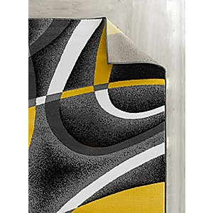 Rugs and Decor metro 1004 area rugs, 6' x 9', Yellow