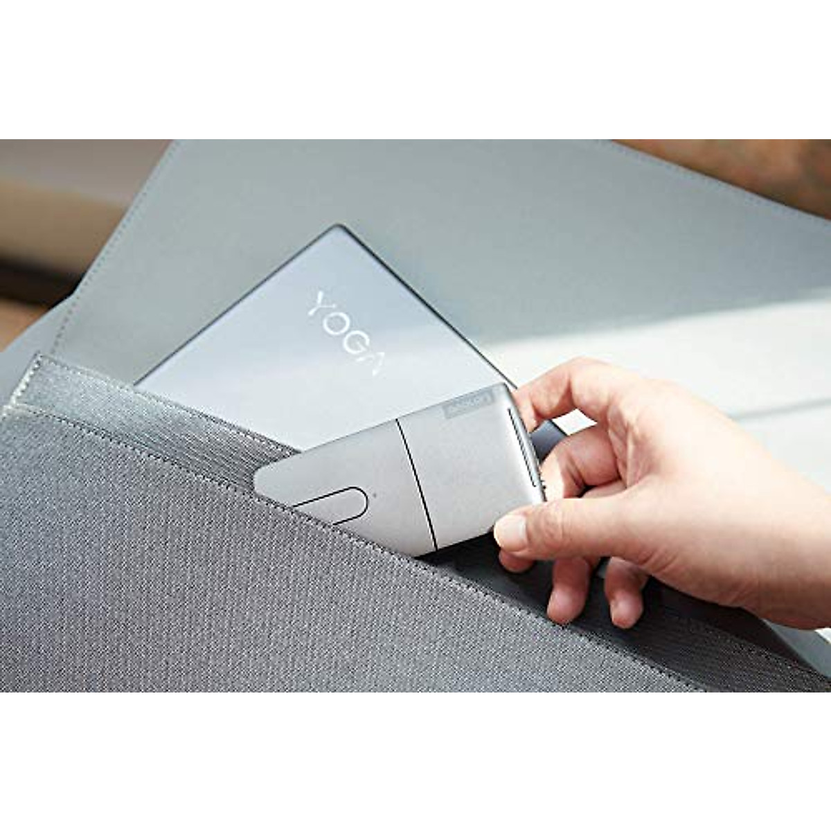 Lenovo Yoga Mouse with Laser Presenter, 2.4GHz Wireless Nano Receiver & Bluetooth 5.0, Award-Winning Ergonomic V-Shape, Adjustable 1600 DPI, Optical Mouse, GY50U59626, Iron Grey, gray