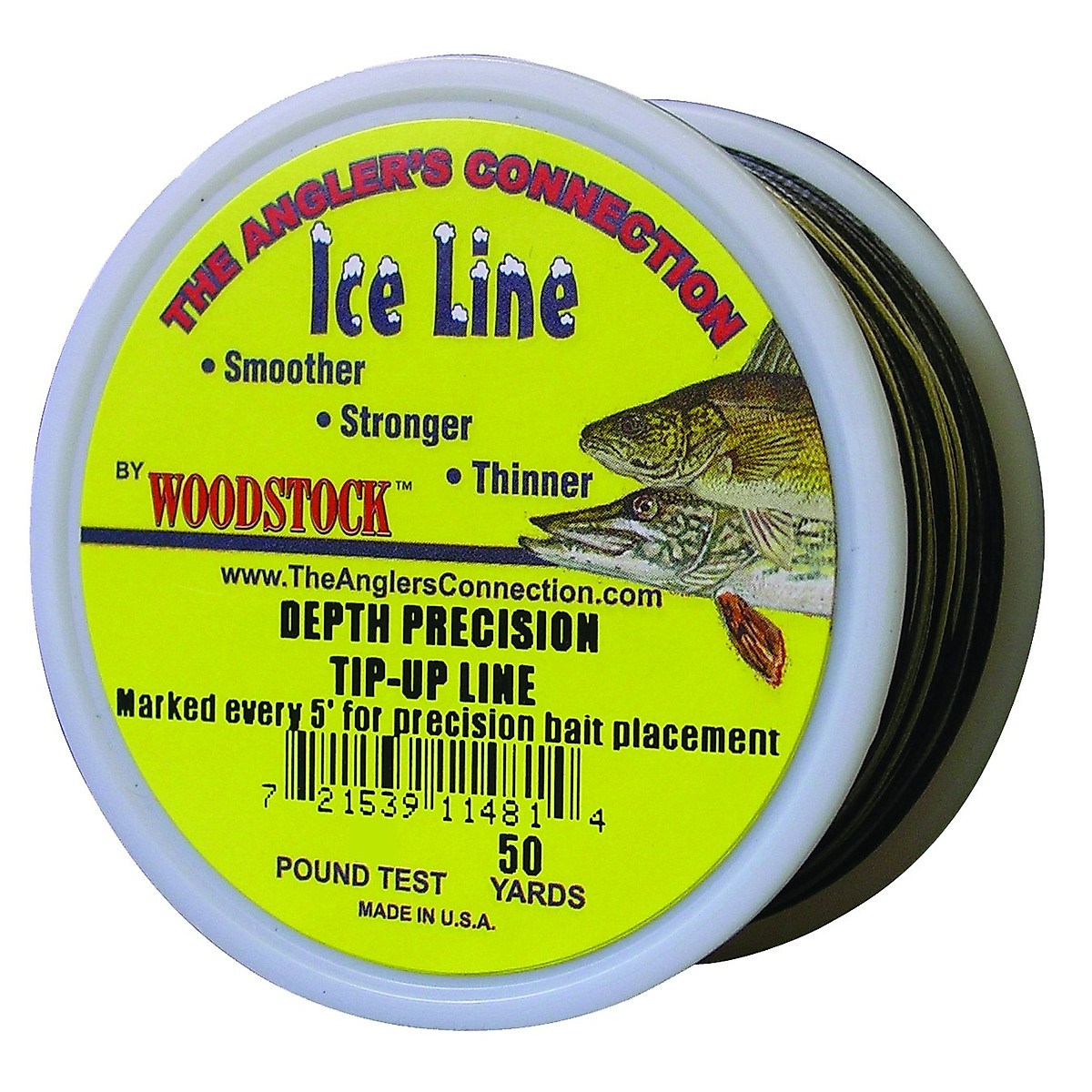 Woodstock Line 12-TU-50-20-MTR 50-Yard Metered Tip-Up Line 20 No., Black/Tan 12/Disp