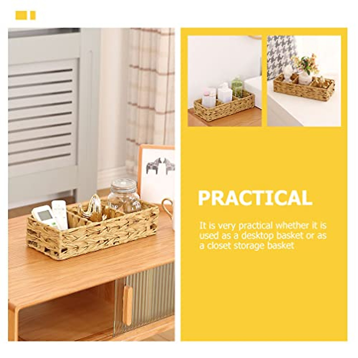 STOBAZA Coffee Station Organizer Coffee Bar Box Countertop Sugar Holder Tea Bag Storage Bin Cosmetics Sundries Organizer Caddy for Home Hotel Restaurant