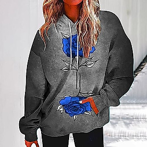 JDHUFEI Ugly Halloween Sweatshirts for Women Fashion Loose Fit Hoodies Drawstring Print Long Sleeve Pullover with Pockets