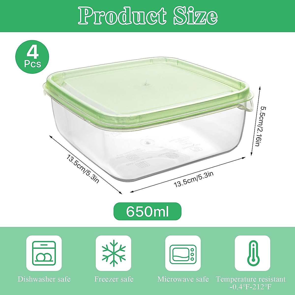 Akamino 4 Pack Sliced Cheese Container for Fridge, Butter Block Cheese slicer Holder with Lids, Airtight Plastic Storage Box for Keeps Deli Cheese Fresh Longer