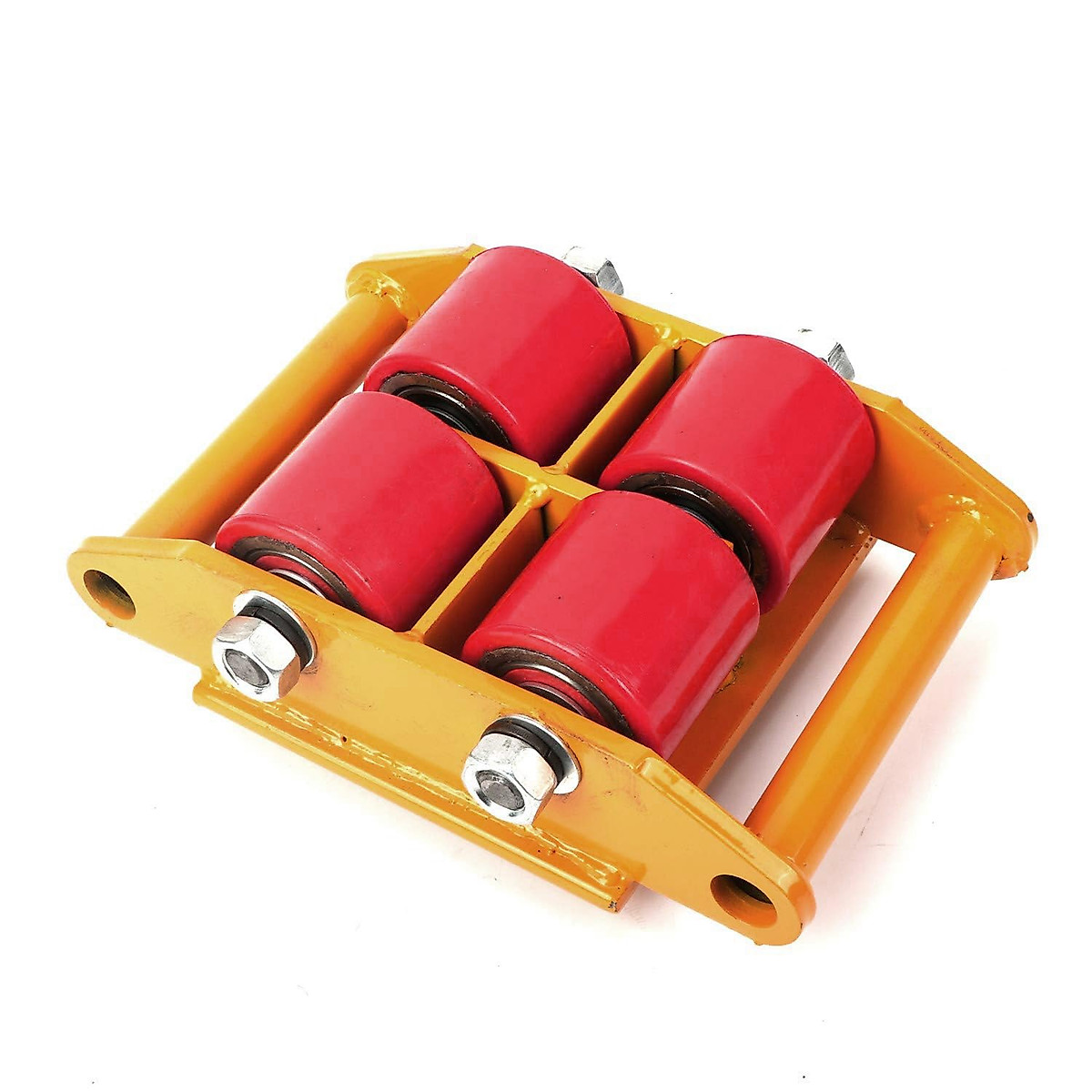 6T Industrial Machinery Mover with 360° Rotation Plat 13200lbs Machinery Moving Skates with 4 Roller Wheels Machinery Mover Dolly Skate, Orange, 1PC