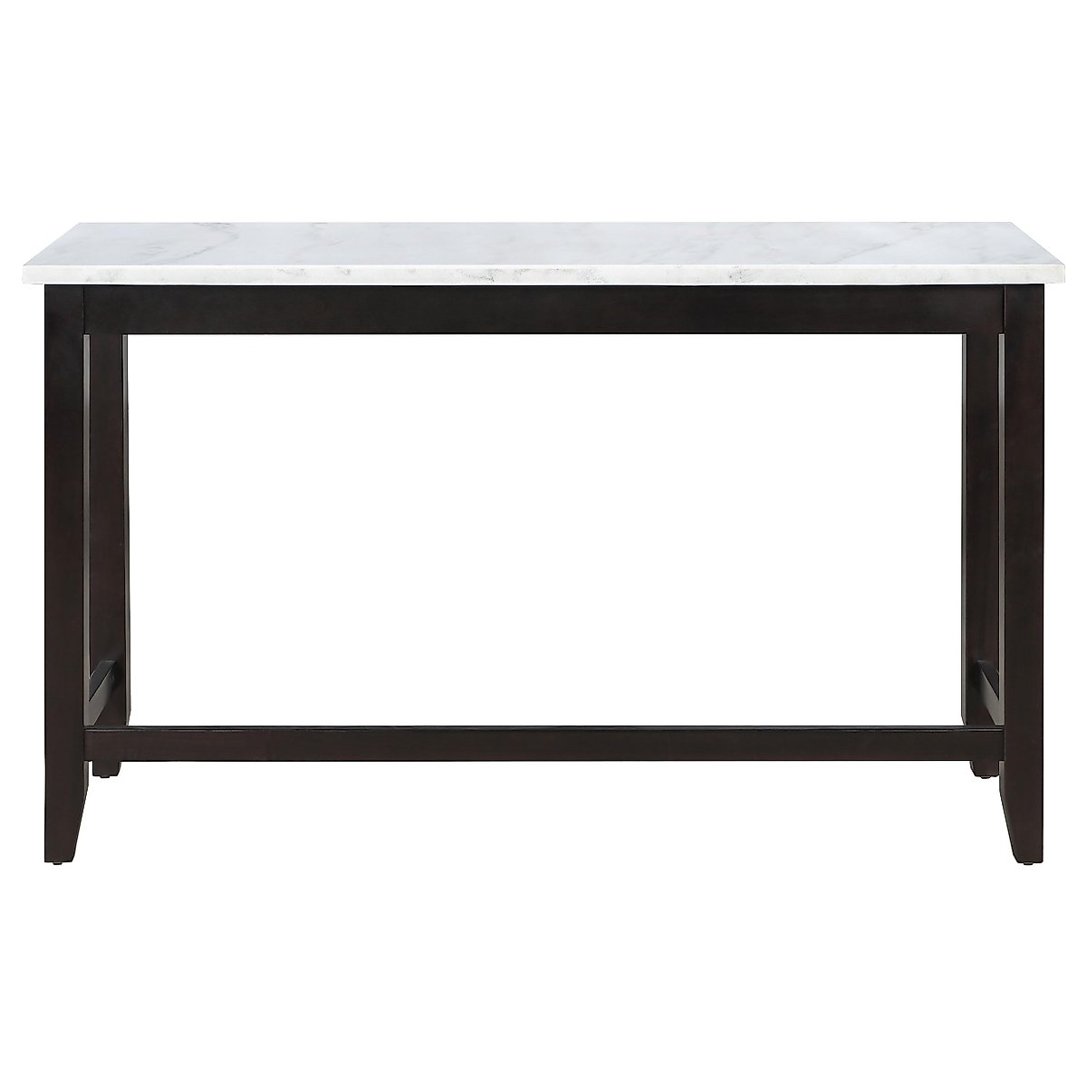 Coaster Home Furnishings Toby Rectangular Marble Top Counter Height Table Espresso and White