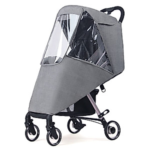 Universal Stroller Rain Cover Baby Stroller Rain Cover Pushchair Stroller Buggy Protector Weather Shield Baby Pram Raincoat Outdoor Windproof Stroller Cover