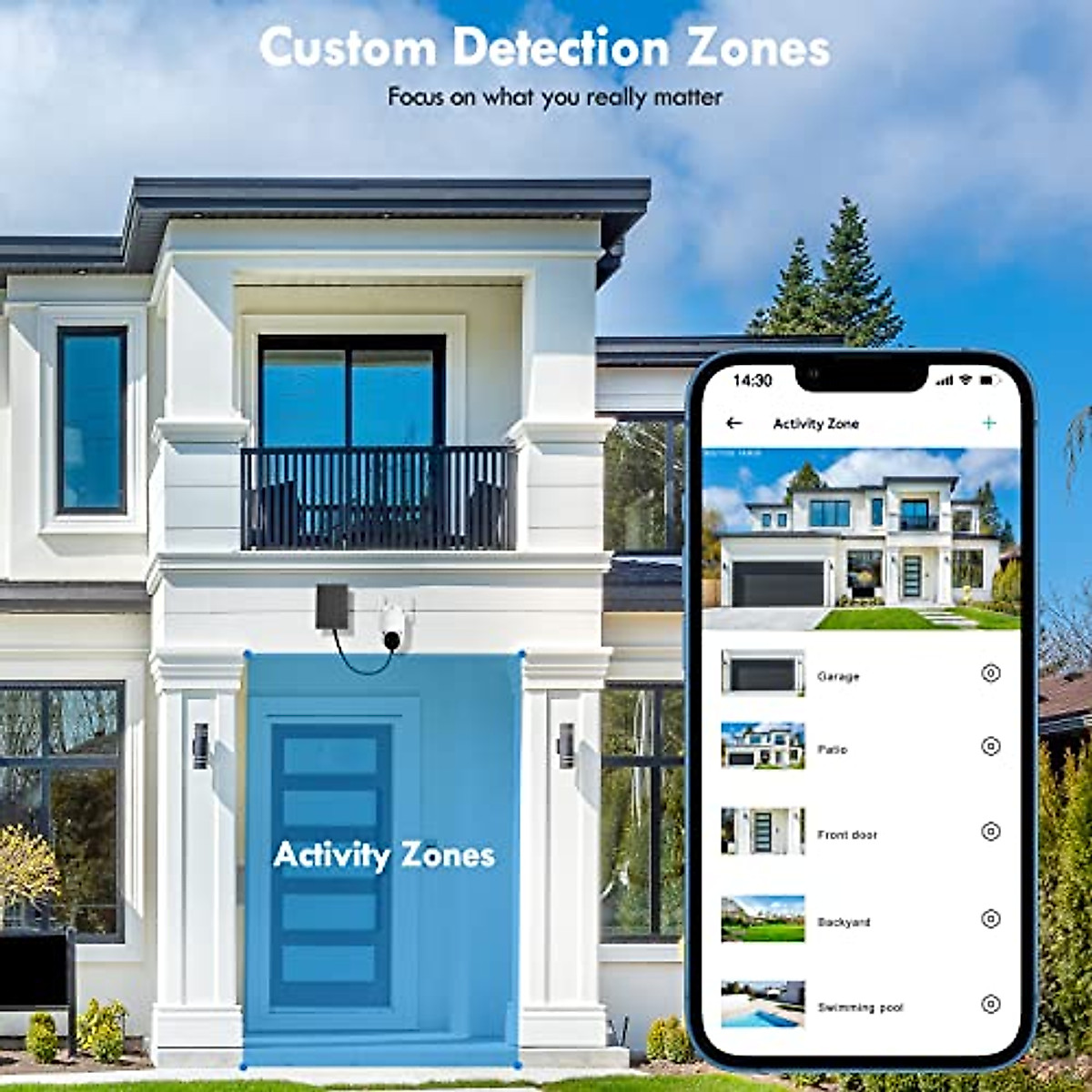 Poyasilon Solar Security Cameras Wireless Outdoor, 3MP 2K FHD Outdoor Camera Wireless 2.4G Wi-Fi 355° View Pan Tilt Security Cameras with AI Motion Detection, Siren, Two-Way Audio (2 Pack)
