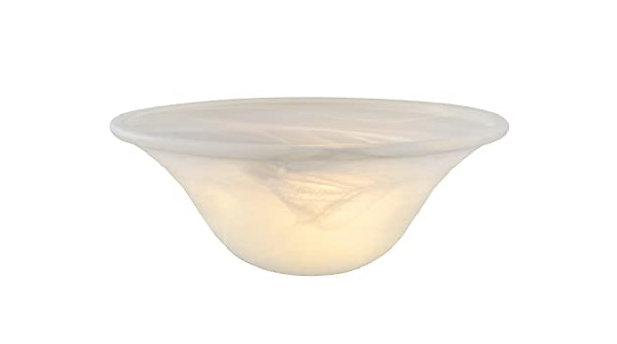 Alabaster Glass Shade for Medium Base Torchiere Lamps