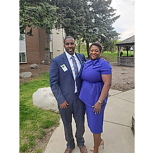 LAGSHIAN Women Fashion Peplum Bodycon Short Sleeve Bow Club Ruffle Pencil Party Dress Royal Blue