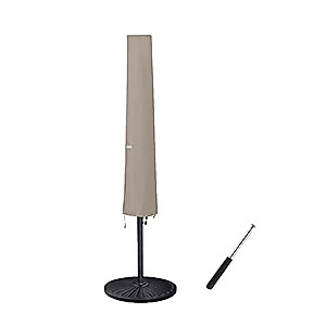 Umbrella Cover for 6ft to 9ft Patio Umbrellas, Waterproof and Durable Market Umbrella Cover with Zipper and Rod