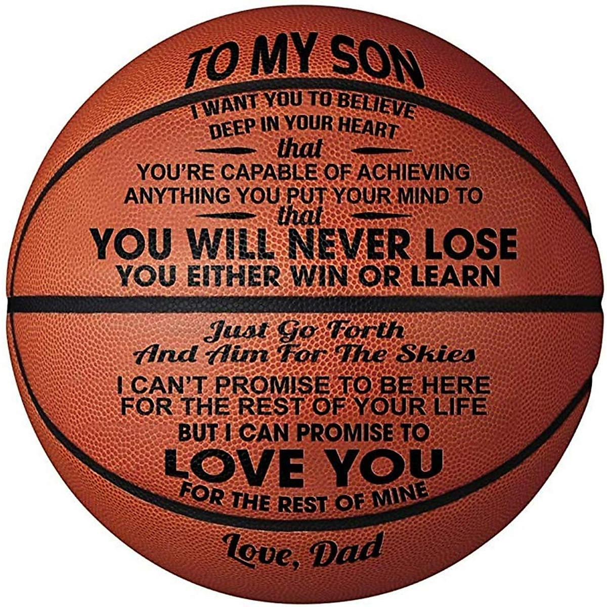 PRSTENLY to My Son Basketball, to My Son Leather Journal