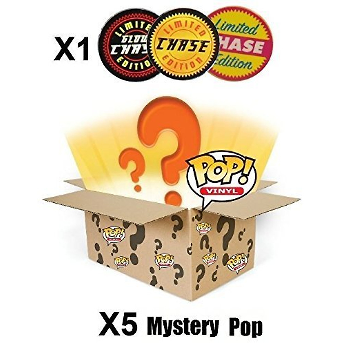 POP Funko Mystery 6 Pack w/ 1 Random Limited Edition Chase - Stylized Vinyl Figure Set New