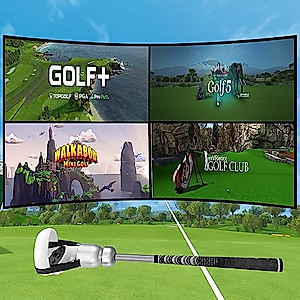 DGPCT VR Golf Club for Oculus Quest 2, Alluminum Golf Club Attachment Compatible with Oculus Meta Quest 2, with 1: 1 Sleeve, Counterweight and Realistic Rubber Grip