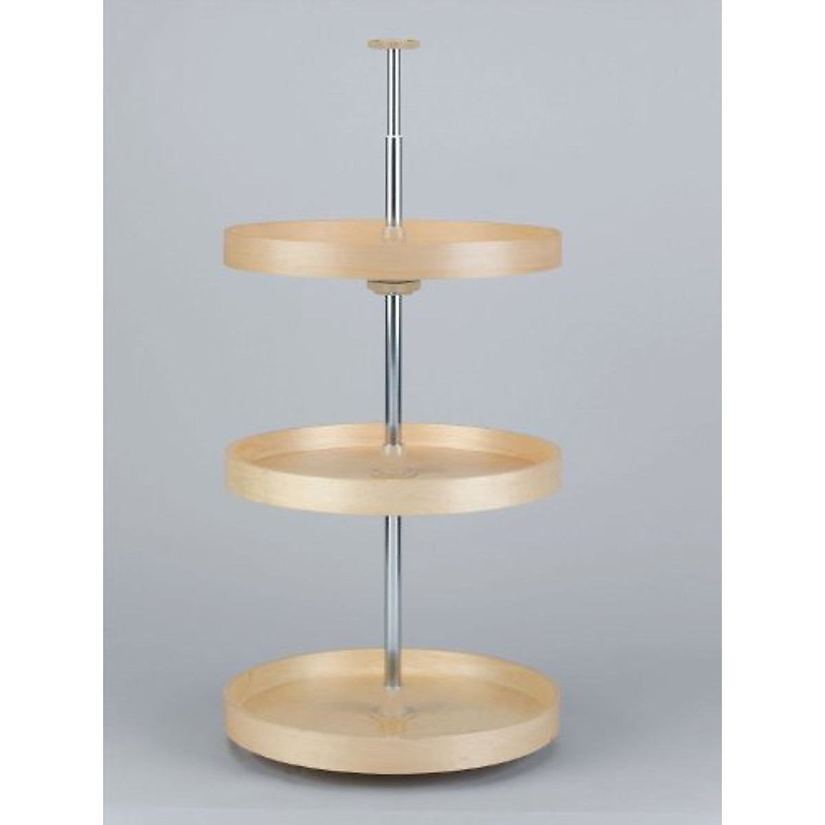 20in 3 Shelf Full Circle Banded Wood Lazy Susan Set