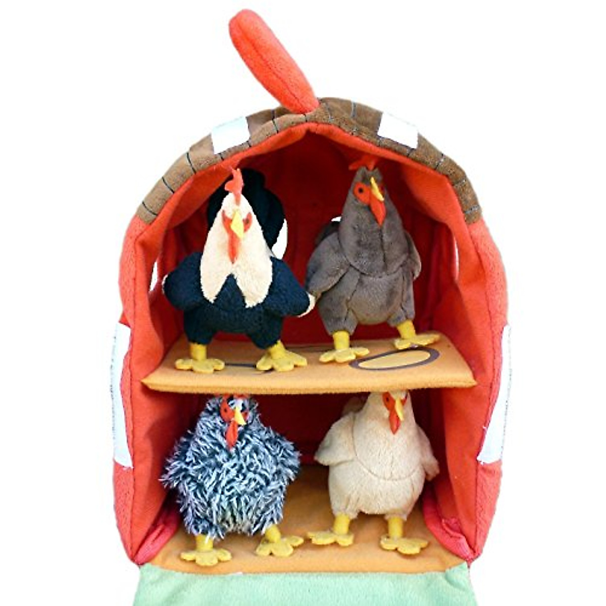 Adore 12" Hen House Chicken Coop Plush Stuffed Animal Playset