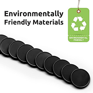 HAKITAROOM Set of 100 1 Inch Opaque Plastic Learning Counters Mini Poker Chips Game Tokens with Storage Box (1 Inch, Black)