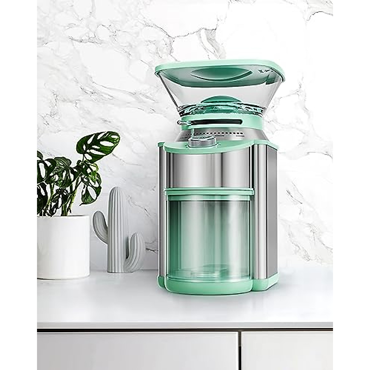 Electric Conical Burr Coffee Grinder, Adjustable Burr Mill with 19 Precise Grind Setting, Stainless Steel Coffee Grinder Electric for Drip, Percolator, French Press, Espresso, Green