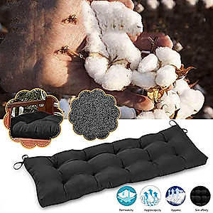 Indoor/Outdoor Bench Cushion, Thicken Outdoor Chair Cushions, Premium Polyester Porch Swing Cushion for Bench Cushion and Patio Furniture