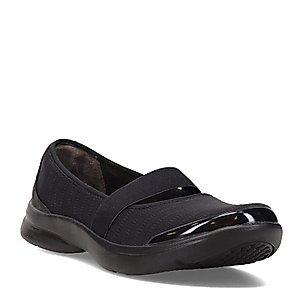 BZees Womens Jupiter Ballet Flat, Black, 9 US
