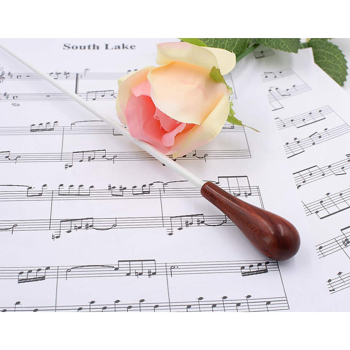 Music Baton Conducting Baton Orchestra Baton wood Handle (Rosewood Handle)