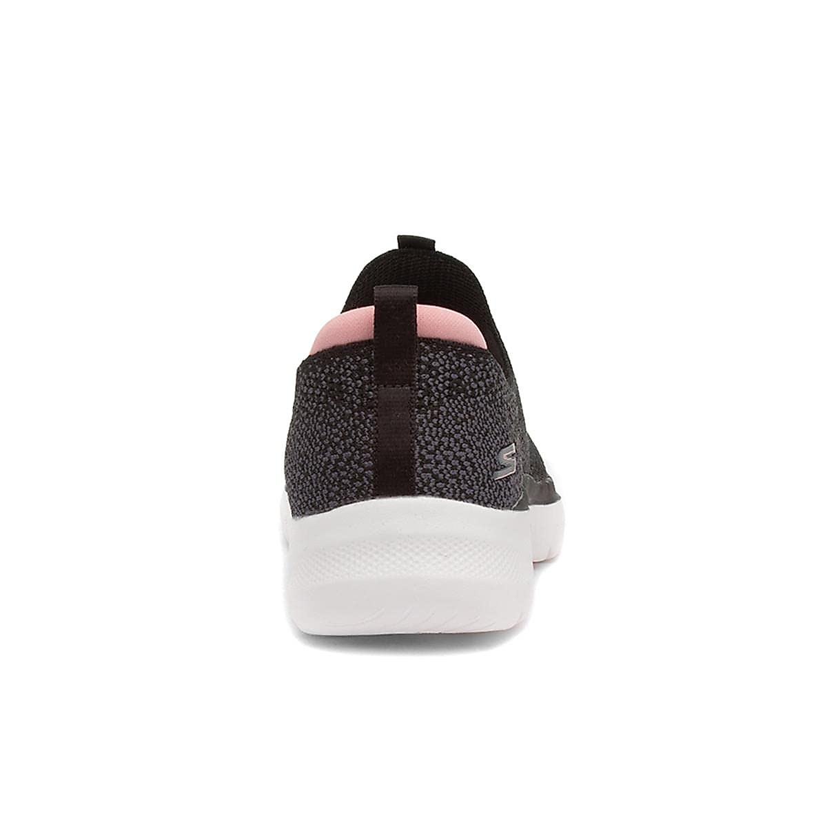 Skechers Women's GO Walk 6-Glimmering Sneaker, Black/Pink, 8.5