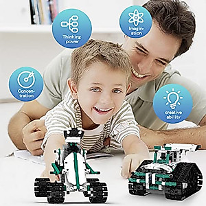 BEHOWL STEM Robot Toys for 8-14 Year Old Boys Girls,13-in-1 Science Programmable Building Block Set with Remote & APP Control,Educational Gifts for 9 10 11 12-16 Year Old Kids, (550 PCS)
