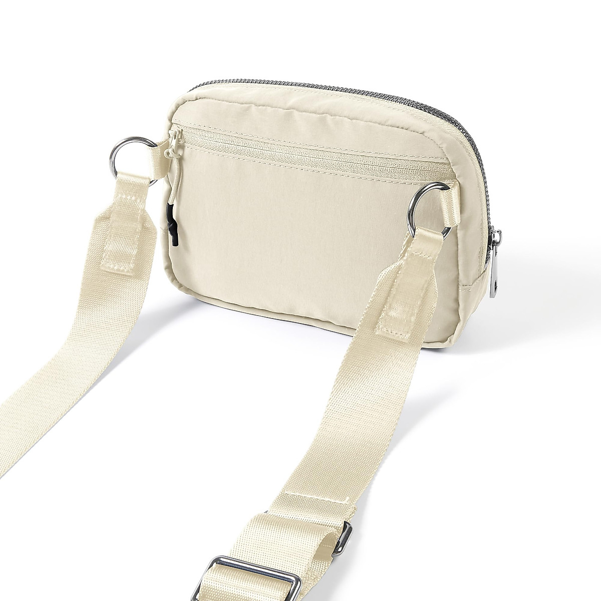 ODODOS Crossbody Bag with Adjustable Strap Small Shoulder Pouch for Workout Running Traveling Hiking, Ivory