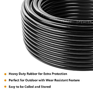 HBU 1 Pack 50 Feet Speakon to Speakon Cable - 50FT Studio Stage NL4FC Type Speak-On Male to Male Connection Wire - Live House PA DJ Loudspeaker Amplifier Audio Locking Extension Wiring 16 AWG