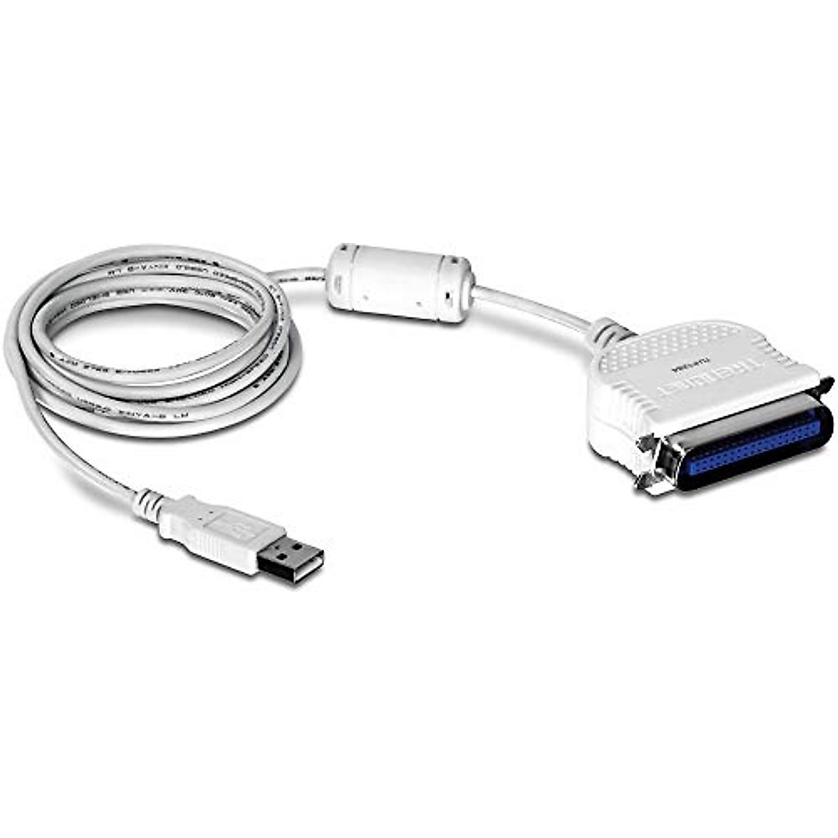 TRENDnet USB to Parallel 1284 Converter Cable, TU-P1284, USB 1.1/2.0/3.0, Windows 10/8.1/8/7, Mac OS X 10.6-10.9, 2 m (6.6 ft) Length, Connect Parallel Port Printers to a USB Port, Plug & Play