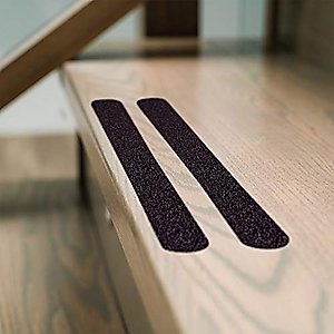 Red Cat Anti Slip Grip Tape For Stairs. Black Non Slip Floor or Stair Treads. 20 Pre-Cut Strips 1" x 15.5" Anti Slip Safety Tape. Waterproof Indoor/Outdoor Commercial Adhesive Stair Treads Avoid Falls