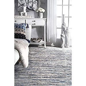 nuLOOM Maile Denim Stripes Area Rug, 4' x 6', Blue