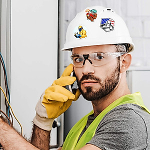 100 Pieces Welding Stickers Hard Hat Stickers Welding Stickers Decals, Tool Box Stickers Funny Stickers for Helmet Welding Construction Worker Lineman Oilfield Electrician Decals