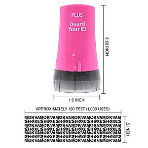 Guard Your ID Advanced Security Roller 2.0 Identity Theft Prevention Stamping Pink