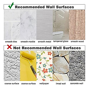 Prasacco 8 Pcs Shower Shelf Adhesive Hooks, Shower Caddy Adhesive Replacement, Strong Adhesive Hooks for Shower Corner Shelf Basket