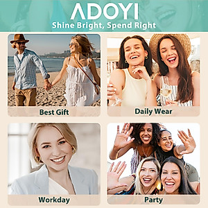 Adoyi Gold Hoop Earrings Set for Women Girls Gold Hoops Twisted Huggie Hoops Earrings 14K Plated Gold Jewelry Set for Women Girl Gift Lightweight 9 Pairs Ear Cuffs Gold Jewelry for Women