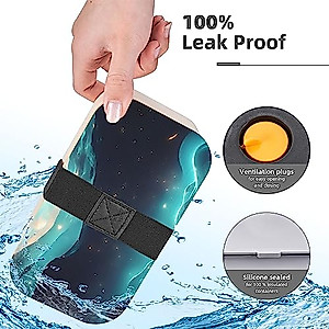 Science Fiction Stars Adult Lunch Box, Bento Box, With Cutlery Set Of 3, 2 Compartments, Rectangular, Lunch Box For Adults