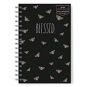 Studio Oh! Medium Spiral Notebook 5.75" x 8.75", Cute Cover Daily Planner, Hardcover Journal Notepad, 160 Page Lined Paper, 100 GSM Paper Weight, Lay-Flat Binding for Journaling, Blessed Bee Kraft