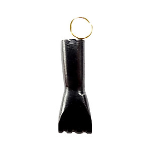 Gifts by Lulee, LLC Real Azabache Black Amber Black Stone Pendant Figa Fist